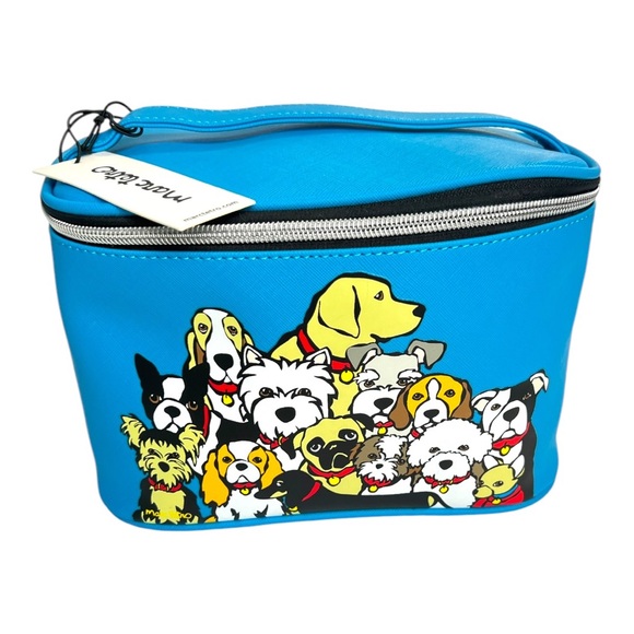 Marc Tetro | Bags | Marc Tetro Love My Dogs Blue Cosmetic Travel Bag ...